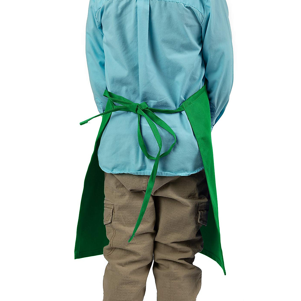 KNG Kids Cooking Apron for Girls and Boys – Medium, Kelly Green