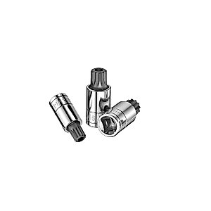 Kauplus 16 Pcs XZN Triple Square Spline Bit Socket Set- Short & Extra Long (140MM), W/Adapter 1/4" x 3/8" & 3/8" x 1/2", M4-M13, Tamper Proof M14-M18
