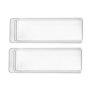 LilGift ARAD 2 Pieces Clear Vanity & Drawer Organizer, Acrylic Organizer, Drawer Divider, Makeup Bathroom Organizer, Kitchen Utensils