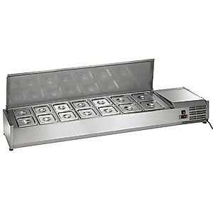 Arctic Air ACP63 63-Inch Countertop Refrigerated Sandwich/Salad Condiment Prep Table Station, Stainless Steel, 115v