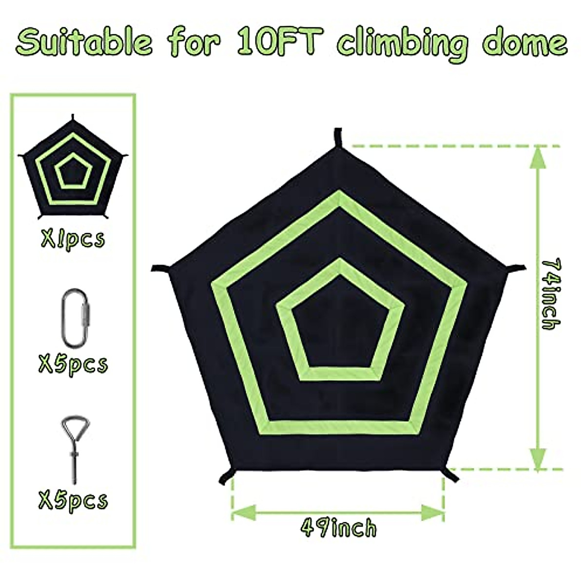 JYGOPLA 10FT Climbing Dome for Kids 3-8, Geometric Dome Climber Play Center with Rust & Uv Resistant, Supporting 800lbs, Kids Jungle Gym Playground Indoor/Outdoor with Much Easier Assembly