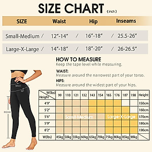 FULLSOFT Fleece Lined Leggings Women Tummy Control High Waisted Workout Winter Warm Soft Yoga Pants(Black,Large-X-Large)
