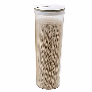 EORTA Plastic Tall Food Storage Spaghetti Noodle Pasta Container with Locking Lid Clear Dry Food Keeper Canister Cereal Crisper Box
