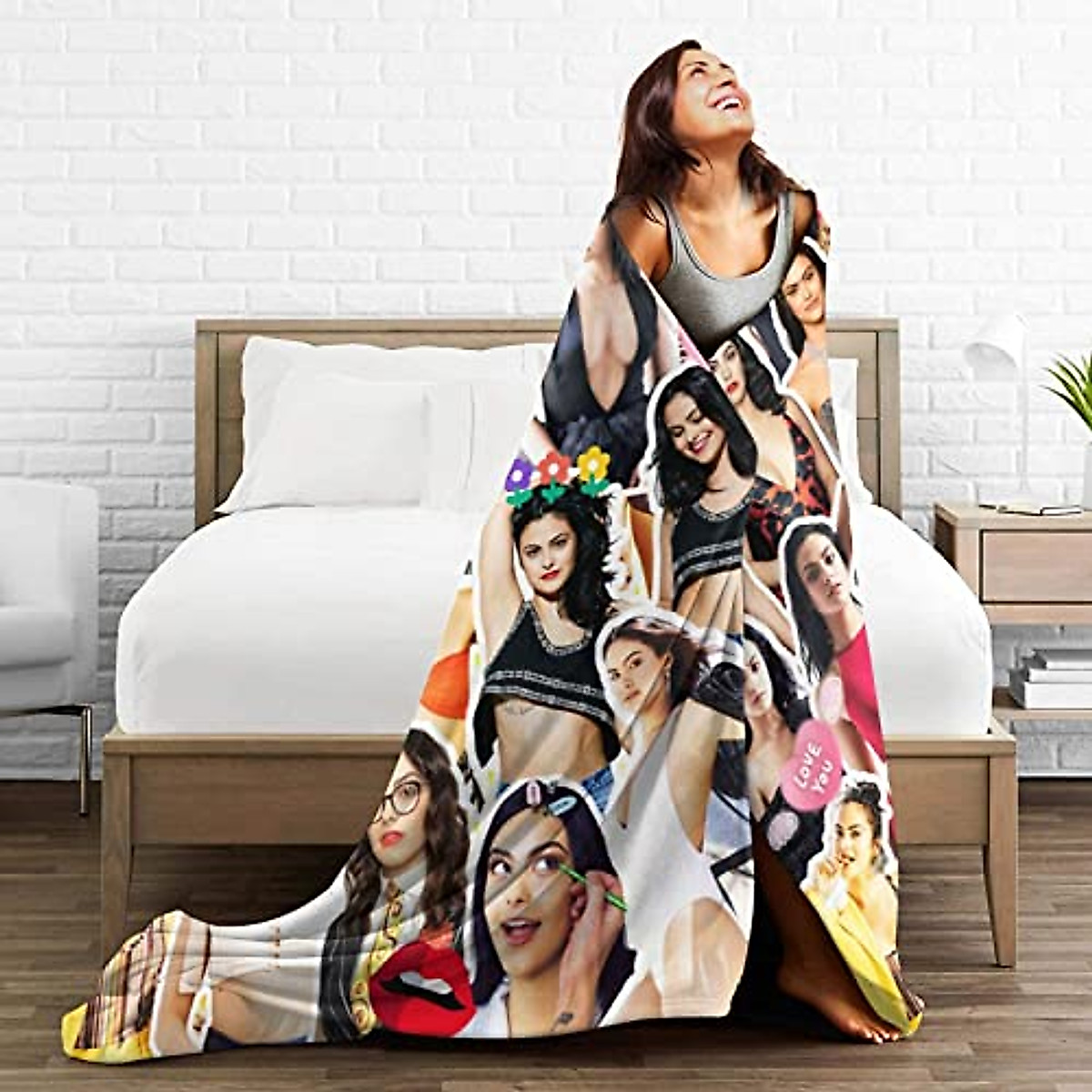 Blanket Camila Mendes Soft and Comfortable Warm Fleece Blanket for Sofa, Office Bed car Camp Couch Cozy Plush Throw Blankets Beach Blankets