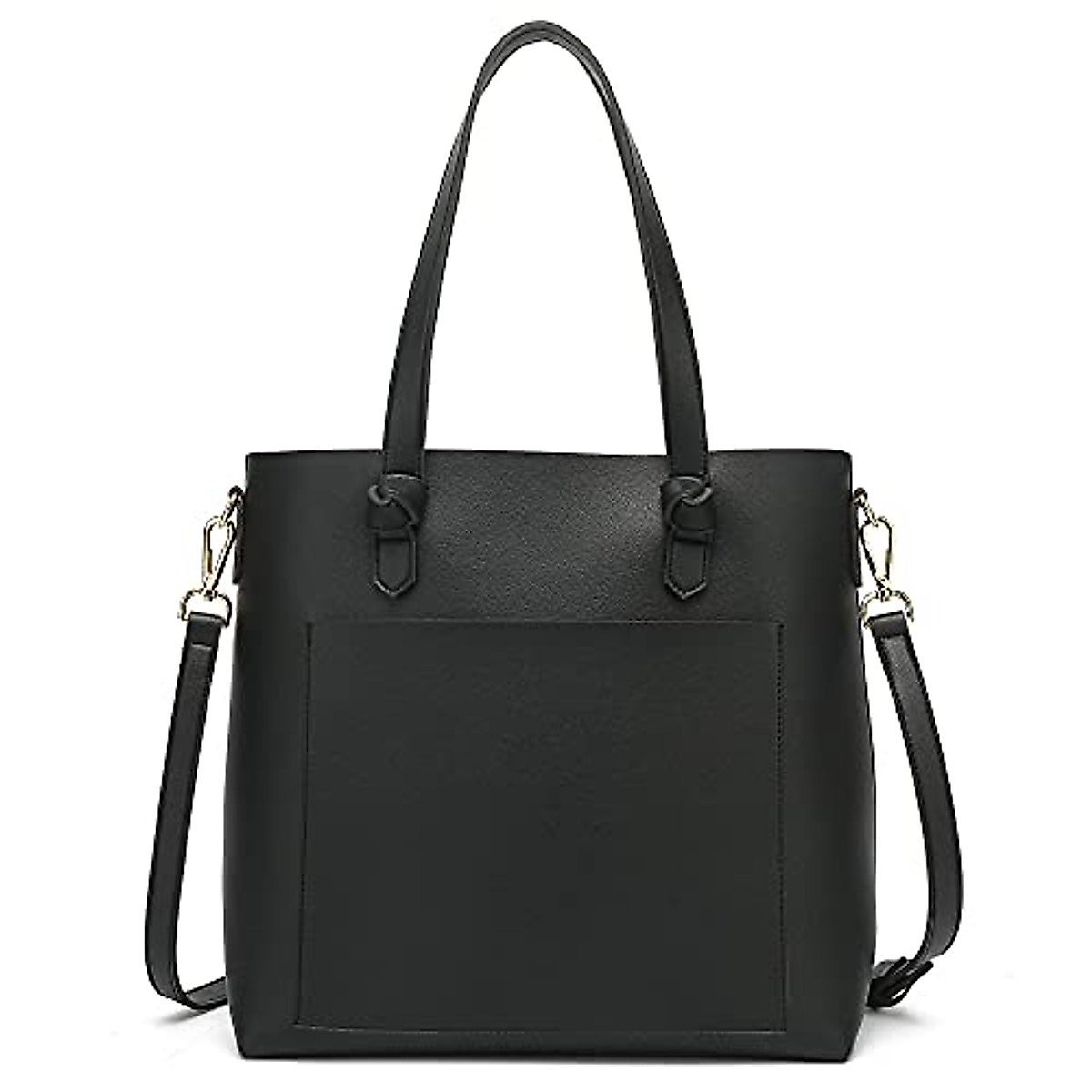 Scarleton Tote Bag for Women, Top Handle Purses, Satchel Handbag, Faux Leather Hobo, Shoulder Bag, Crossbody Bag, H1156208101 - Black