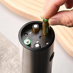 Electric Salt and Pepper Shakers 2 Set,Battery Operated Salt and Pepper Grinder Set Battery Powered with LED Light, Electric Pepper and Salt Grinder Mill & Reffiable Adjustable Coarseness