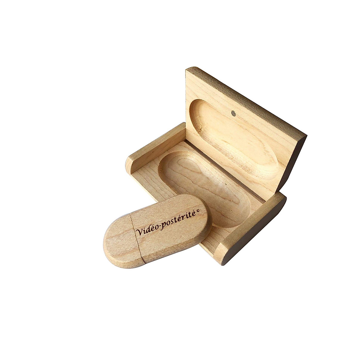 10PCS Maple Wood 2.0/3.0 USB Flash Drive with Wooden Box（Free Laser Engraving Logo）(2.0/8GB)