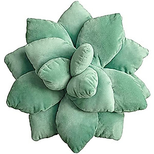 TYISON 3D Succulents Cactus Pillow, Cute Succulents, for Garden or Green Lovers Baby Green Plant Throw Pillows for Bedroom Room Home Decoration Novelty Plush Cushion
