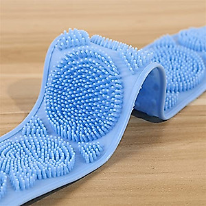 INGVY Dry Brushing Body Brush Silicone Brushes Bath Towels Body Scrubber Rubbing Back Peeling Massage Shower Extended Scrubber Skin Clean Brushes