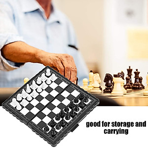 Jaerb Portable Chess Board Chess Chess Game for Adults for Parties, Family Activities