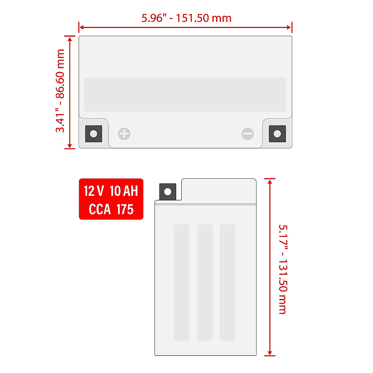 Caltric Agm Battery Compatible with Kawasaki Kle650 Kle-650 Versys 650 2007-2014