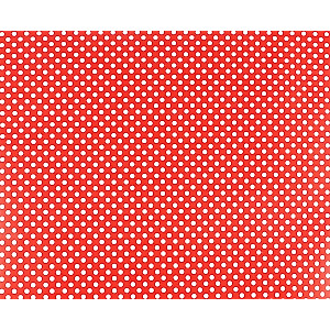 GLOW4U Self Adhesive Vinyl Red Polka Dot Contact Paper Shelf Drawer Liner Cabinets Dresser Furniture Liner Sticker Wall Crafts Decal Film 17.7X78.7 Inches