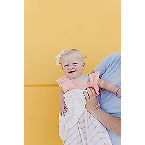 Copper Pearl Large Premium Knit Baby Swaddle Receiving Blanket Lainey