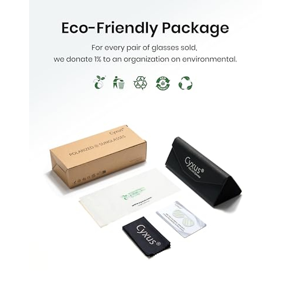 Cyxus Military Aviator Sunglasses for Men Trendy Pilot Shade Metal Frame Polarized Lens UV Protection for Outdoor（1021W06 Brown）