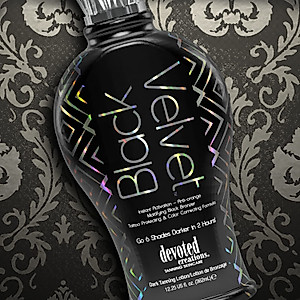 Devoted Creations Black Velvet Anti-Orange Mattifying Black Bronzer Tanning Lotion 12.25 oz