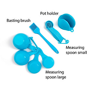 Kitchen Cooking Utensils Set Silicone with Stainless Steel handle Includes Cooking Spoon Spatula Tong Turner Whisk Ladle For Nonstick Cookware Dishwasher Safe BPA-Free