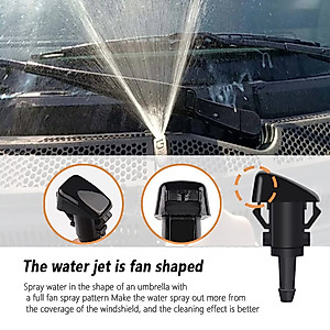 Windshield Washer Hose Repair Kit(2M Hose +2 Connectors +2 Windshield Washer Nozzle+2 Gaskets),OEM: #5113049AA 4805742AB 5160308AA 5116079AA (Hose Kits)