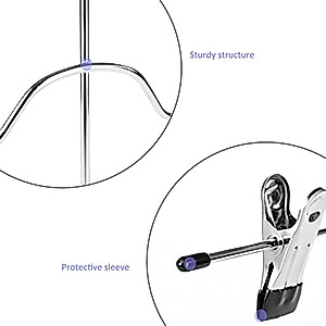 Skirt Hangers 4 Tier Pants Hangers with Adjustable Clips Space Saving Hangers Closet Organizer for Skirts, Slacks, Jeans, Towels (4 Pieces)