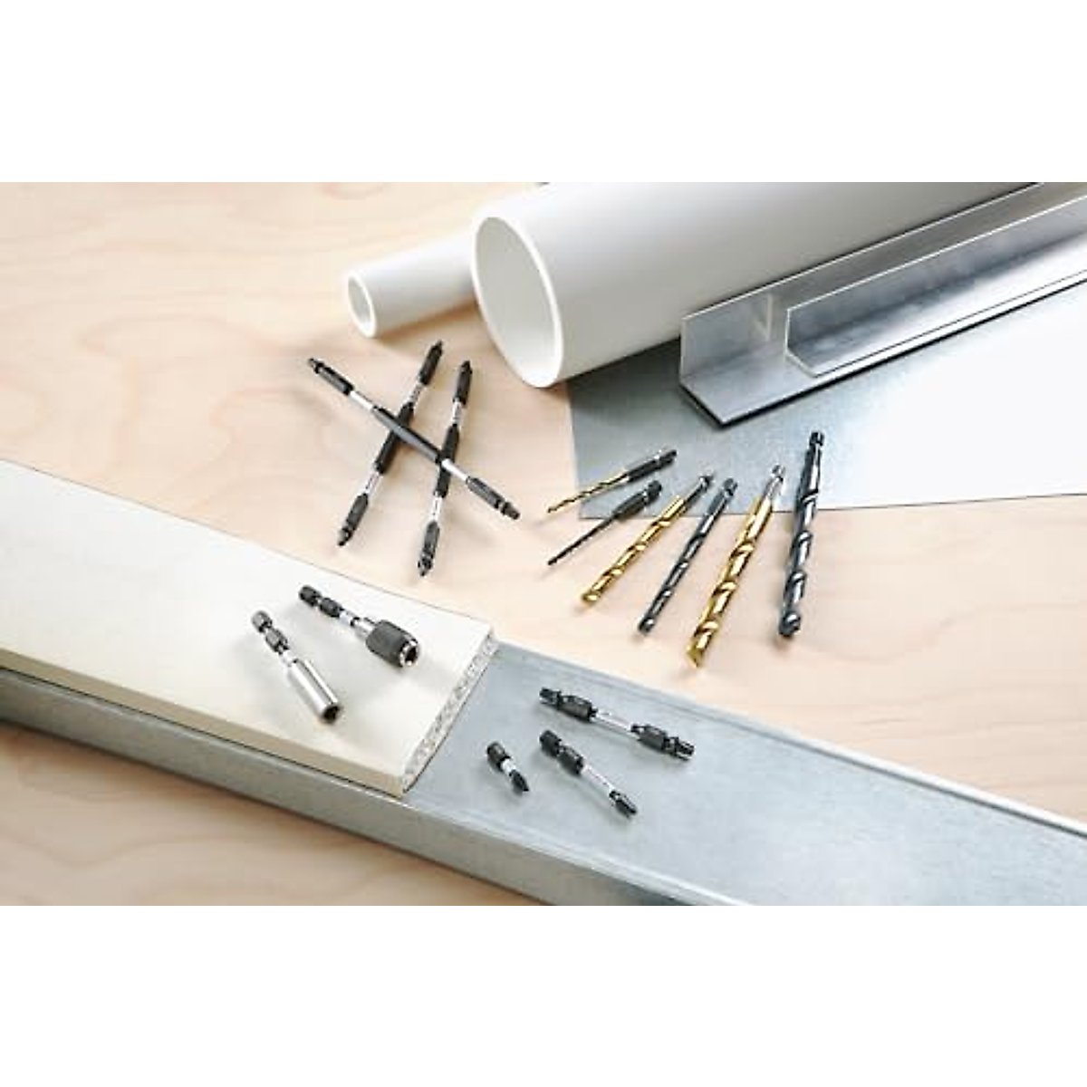 BOSCH CCSDDV08 8-Piece Assorted Set Impact Tough Black Oxide Drill Bits and 2 in. Phillips, Square, and Torx Power Bits with Clip for Custom Case System