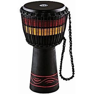 Meinl Percussion Style Djembe Drum, Hand Carved Mahogany — NOT Made in China — African Mali Weave Rope Tuning, 2-Year Warranty (ADJ7-M)