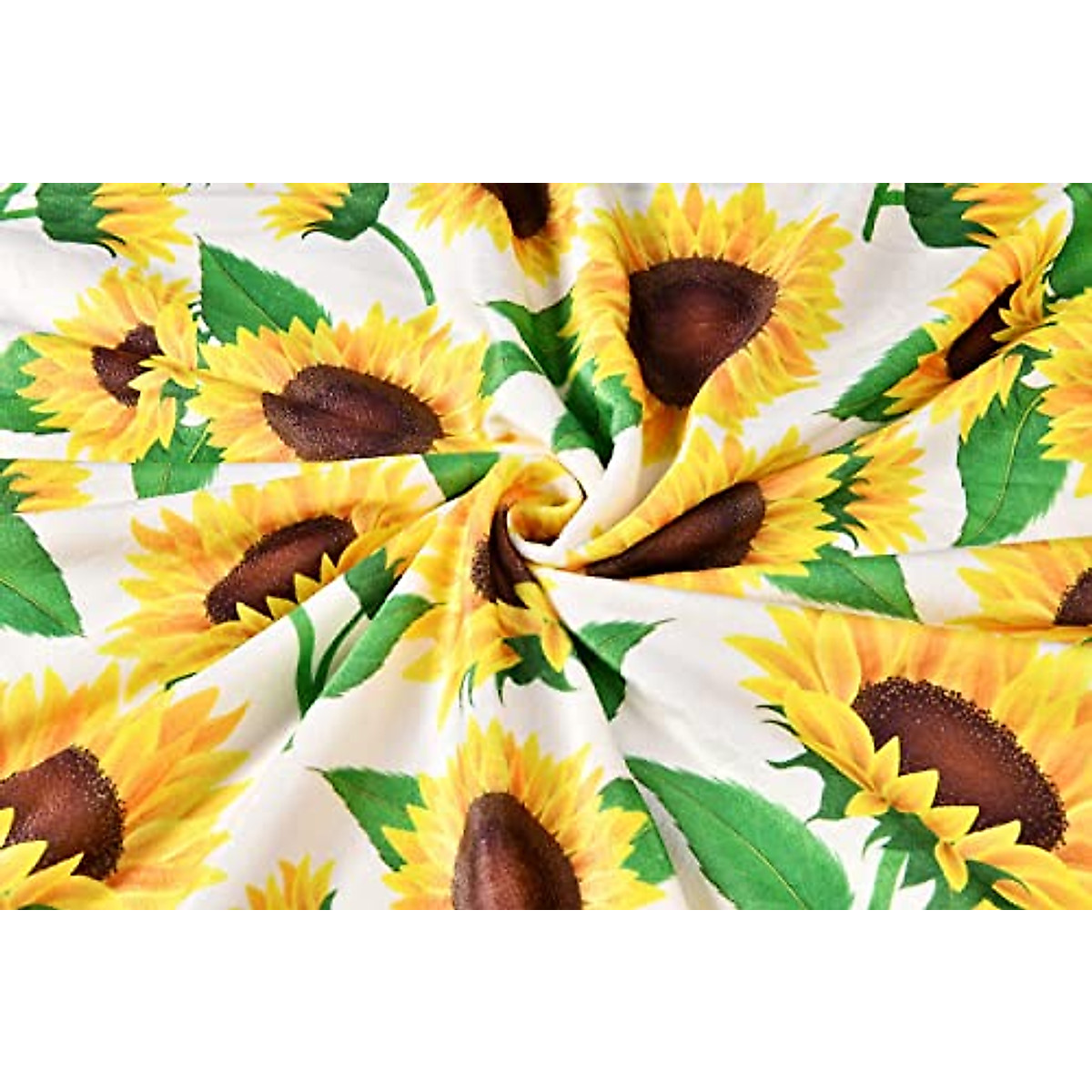 Boyoung Baby Blanket, Soft Minky Warm Blanket for Boy or Girl, Receiving Blanket with Double Layer Dotted Backing for Newborns Nursery Stroller Toddlers Crib Bedding (30x40 Inch) Sunflower, 7894218