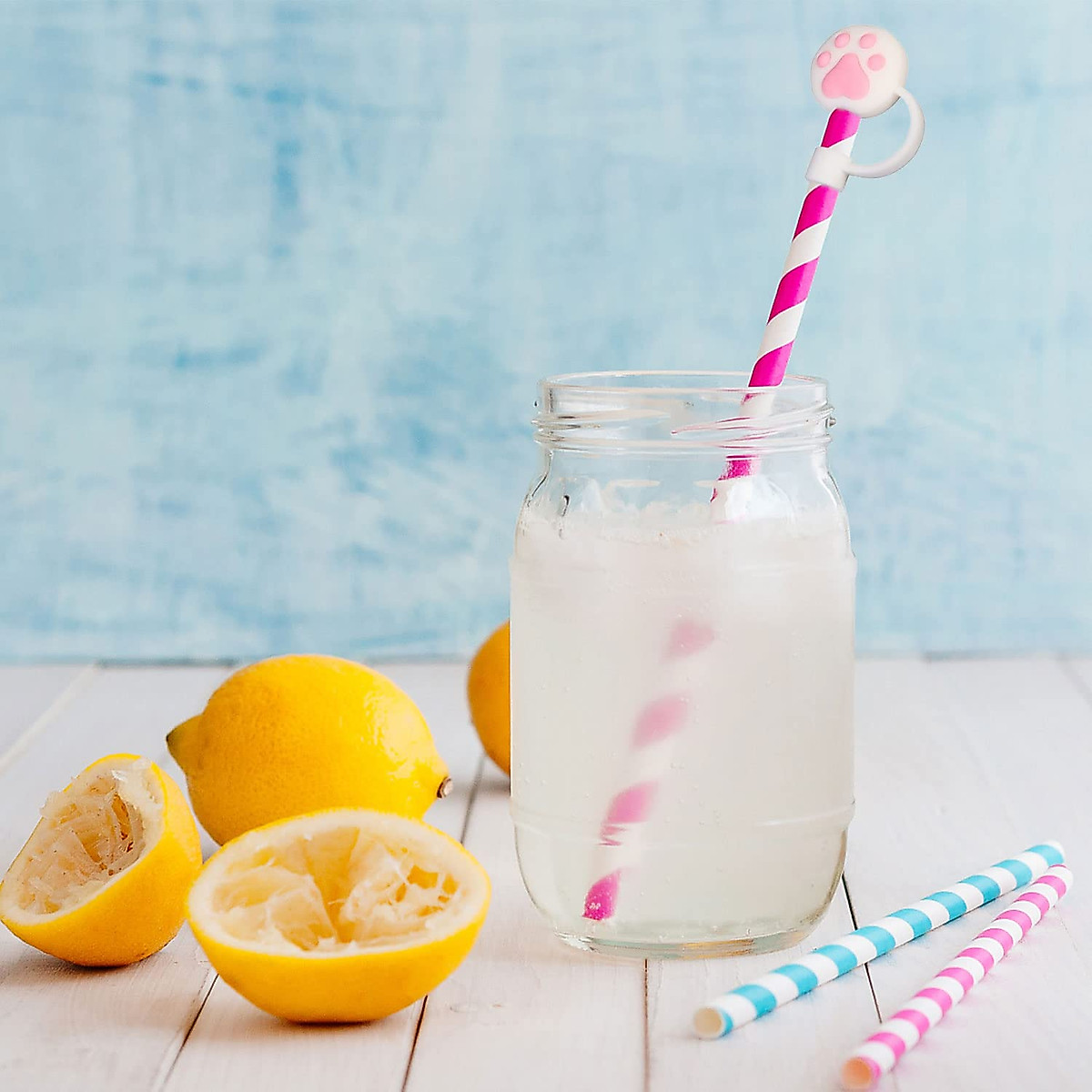 10Pcs Straw Tips Cover Straw Covers Cap for Reusable Straws Cloud Shape Straw Protector for 6-8 mm Cute Straws Plugs (Not include Straw)