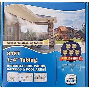 Hydrobreeze Outdoor Cooling System 84 Ft 1/4'' Beige Tubing - 24 Nozzles System