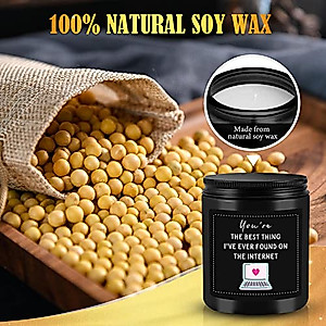 SOGLIM Internet Dating Gifts, Met Online Dating Gifts - Happy One Year Anniversary Boyfriend, Partner Anniversary - Gifts for Wedding Anniversary Husband, Wife, Girlfriend - Romantic Candles