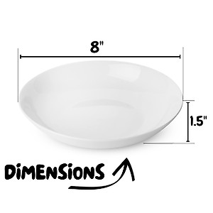 Brew To A Tea BTaT- White Pasta Bowls, Set of 12, Salad Bowls, Pasta Bowl, White Bowls, Pasta Plate, Dinner Bowls, Bowl Plates, Plate Bowls, Soup Bowl, Pasta Dishes, Porcelain Bowl