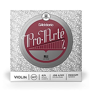D'Addario J56 4/4M Pro-Arte Nylon violin Strings, Medium