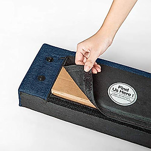 ZINUS Curtis Upholstered Platform Bed Frame / Mattress Foundation / Wood Slat Support / No Box Spring Needed / Easy Assembly, Navy, King