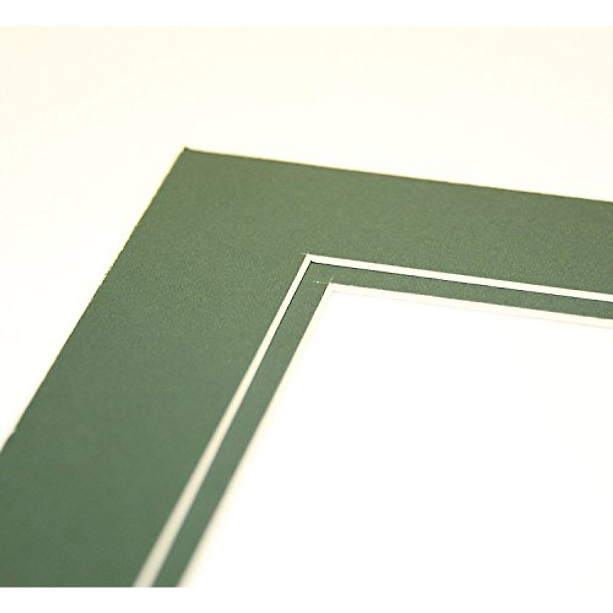 topseller100, Pack of 10 Dark Green 8x10 Picture Mats Matting with White Core Bevel Cut for 5x7 Pictures