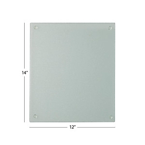 Farberware Large Glass Utility Cutting Board, Dishwasher-Safe Tempered Glass Kitchen Board with Non-Slip Feet, Scratch Resistant, Heat Resistant, Shatter Resistant, 12-Inch-by-14-Inch, Clear