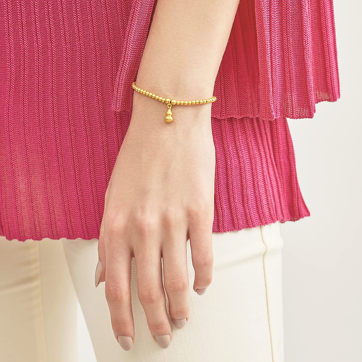 CHOW SANG SANG 999.9 24K Gold Price-by-Weight 8.6g Gold Gourd (Wulu) Bracelet (Wrist Size 13-14cm) 92700B