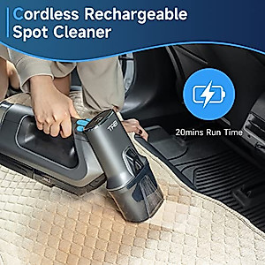TAB Carpet Cleaner Machine, Portable Carpet Cleaner,2023 Upgrade Lightweight Cordless Spot Cordless Upholstery Stain Remover Deep Cleaner for Pets,Stairs,Car,With PowerBrush & Extend Hose, ErasePro H6