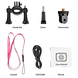Rehomy Waterproof Camera for Outdoor Sports 1080P Toddler Digital Camera with 2GB Memory Card