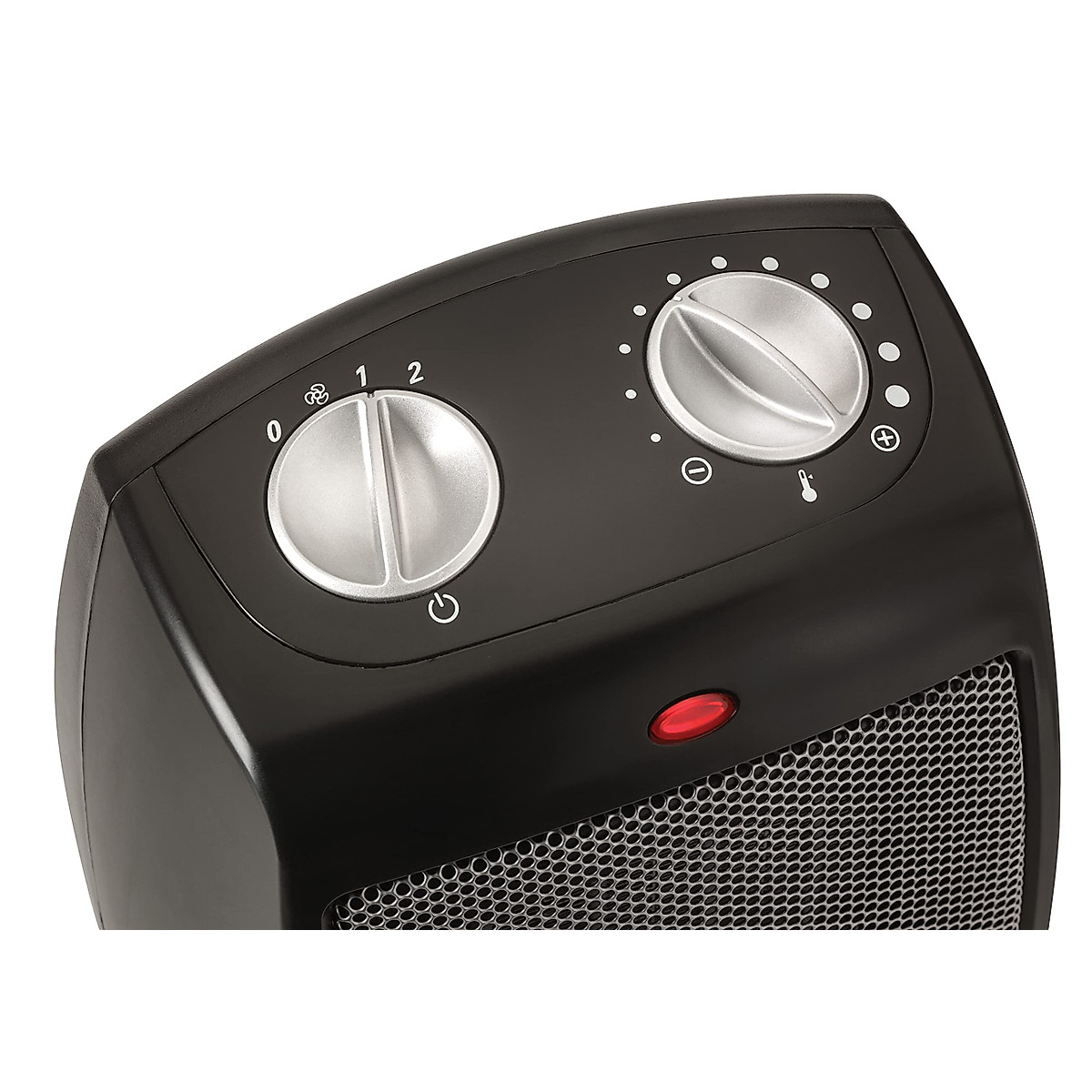 Lasko CD09250 Ceramic Adjustable Thermostat Tabletop or Under-Desk Heater, 9 Inches High, Black