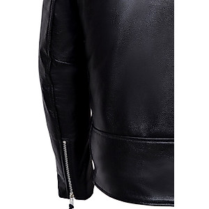 Black Metal Spikes Brando Jacket Men Motorcycle Cowhide Leather Jacket Genuine Leather Jacket