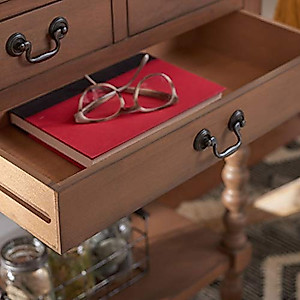 SAFAVIEH Home Collection Athena Brown 3-Drawer Console Table