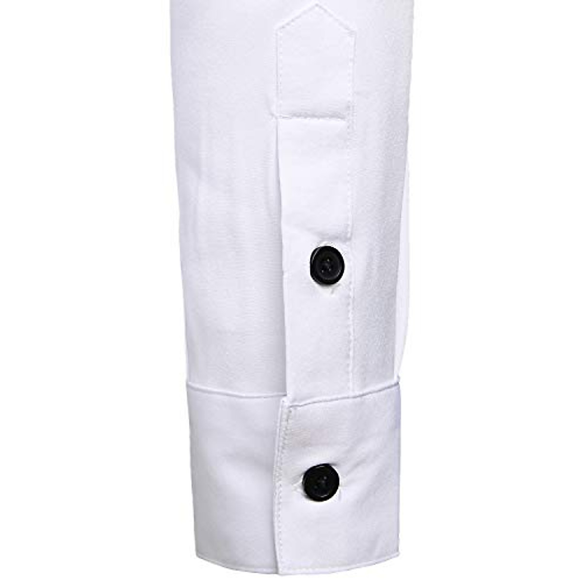 ZEROYAA Mens Hipster Solid Slim Fit Long Sleeve Mandarin Collar Dress Shirts ZLCL08 White Black Medium