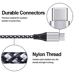 Samsung Type C Charger Cable 3Pack Nylon Braided USB A to USB C Cable 6FT Android Phone Cord for Samsung Galaxy S25 S24 FE A15 A55 S24 A35 A14 5G A13 A23 A33 A54 A53 S24 Ultra S23 Ultra, iPhone 16 15