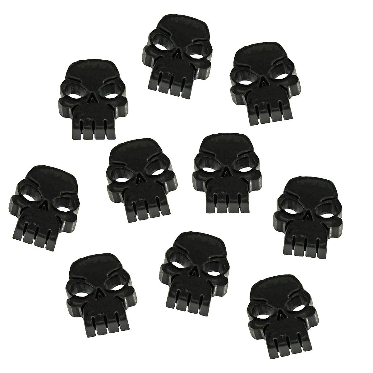 LITKO Mini Skulls | Tiny Skull | Wound | Casualty | Death | Board Game | Role Play Game | Miniature Wargames | Compatible with Dungeons & Dragons, 40K (Black)