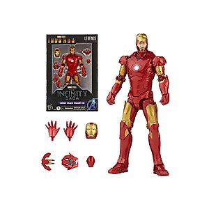 Marvel Hasbro Legends Series 6-inch Scale Action Figure Toy Iron Man Mark 3 Infinity Saga Character, Premium Design and 5 Accessories