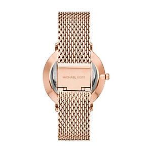 Michael Kors Pyper Three-Hand Rose Gold-Tone Stainless Steel Mesh Women's Watch (Model: MK4340)