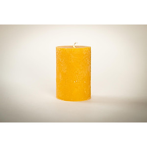 BeeTheLight Beeswax Pillar Candle - 100% Pure Bees Wax - Choose Your Size and Color - 24 Hour Burn Time - 2x3 - Unscented - Natural Light Honey Scent (Natural Yellow, Small)