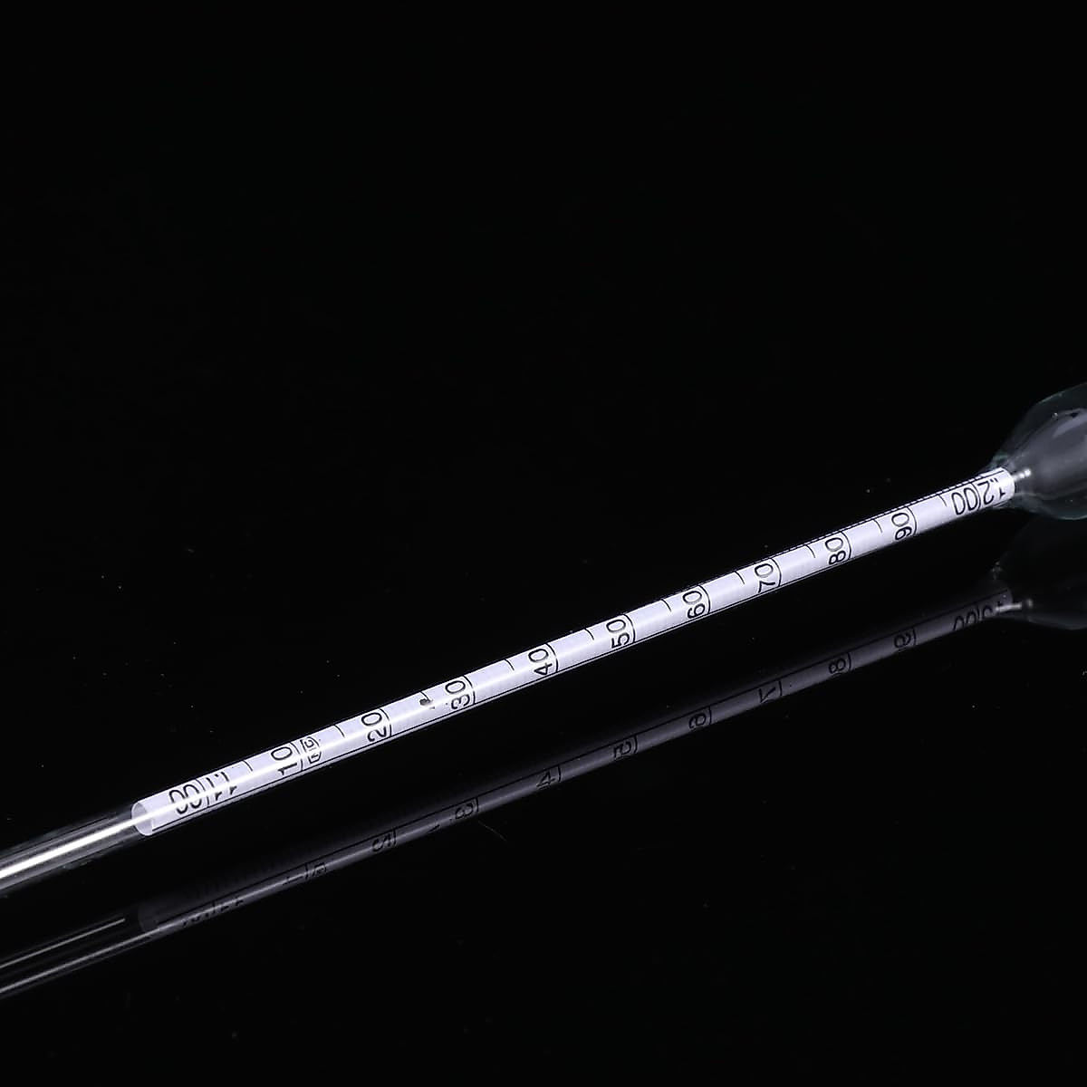 2Pcs Glass Hydrometer Densitometer Glass Float Meter, Pram,Light Meter (1.1-1.2)