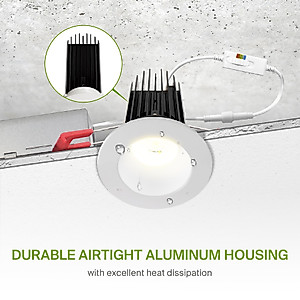 ASD 2 Inch LED Recessed Lighting, 15W 120V LED Downlight, 5 CCT 2700K-5000K, Canless Dimmable LED Downlights for Ceiling with J-Box, Smooth Reflector, CRI 90+, IC Rated, ETL Energy Star, White 18 Pack