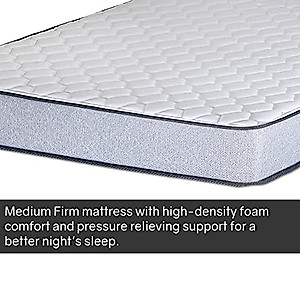 Mayton, 7-Inch Medium Firm High Density Foam Mattress, Comfortable Mattress for Cooler Sleep, Supportive & Pressure Relief, Twin