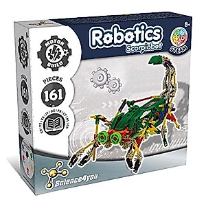 Science4you Scorpiobot Robotics Kit for Kids - Building Robot Toys for Kids 8-12 Year olds, Robot Kit with 161 Pieces, Stem Building Games, Robots for Kids, Gift for 8+ Year Olds Boys and Girls