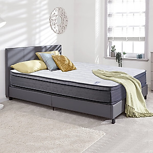 Continental Sleep 13-Inch Firm Euro Top Double Sided Foam Encased Innerspring Mattress, Full XL, Black